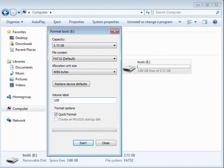 Creating a Windows 7 for UEFI Booting using Rufus – VioletDragons Projects